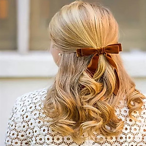 XMRIBBON Copper Velvet Ribbon Single Faced, 1 1/2 Inch by 10 Yards Spool