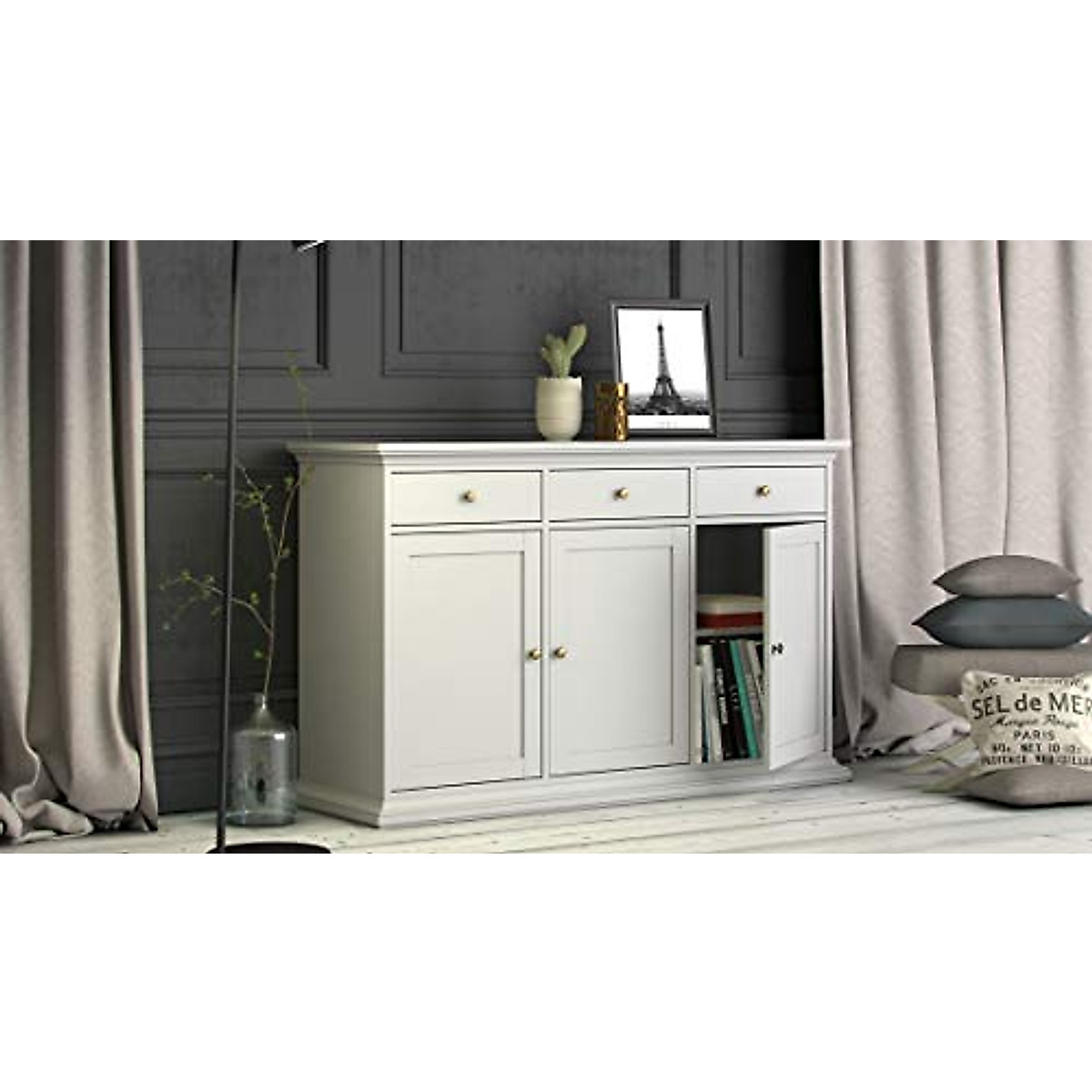 Tvilum Sonoma Sideboard with 3 Doors and 3 Drawers, White