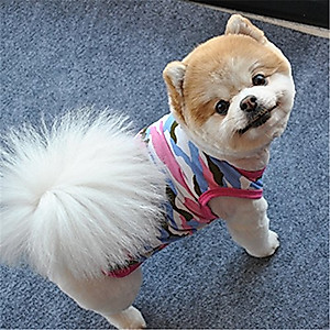 Dog Camouflage Cute Small Vest Puppy Appar Dog Shirt Summer Pet Clothes Outfit Vest Easy on Puppy Boy Girl Shirts