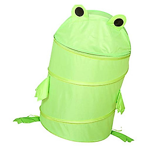 Cartoon Dirty Cloth Toys Bag: Laundry Hamper Bag Frog Laundry Basket Collapsible Fabric Laundry Clothes Bag Folding Washing Bin for Bathroom College Closet Behind Doors