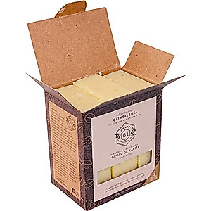 Crate 61, Handmade in Canada, Plant Based Cold Process Natural Bar Soap For Face And Body, With Premium Essential Oils, Eucalyptus & Peppermint For Men And Women 3 Pack (Oatmeal Shea (Unsented))