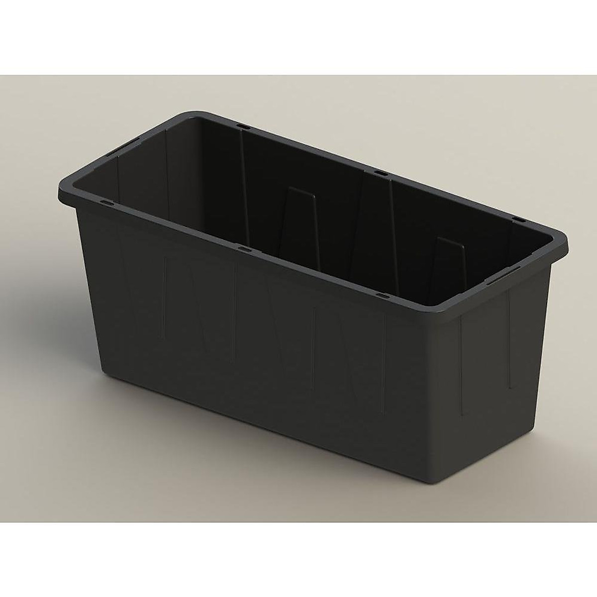55 Gal. Tough Polypropylene Plastic Storage Tote in Black (Pack of 4)