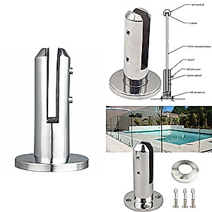 DOUBAO Spigots Stairs Swimming Pool Spigot Glass Balustrade Railing Balcony Home Garden Bathroom Fence Railing Clip Stainless Steel
