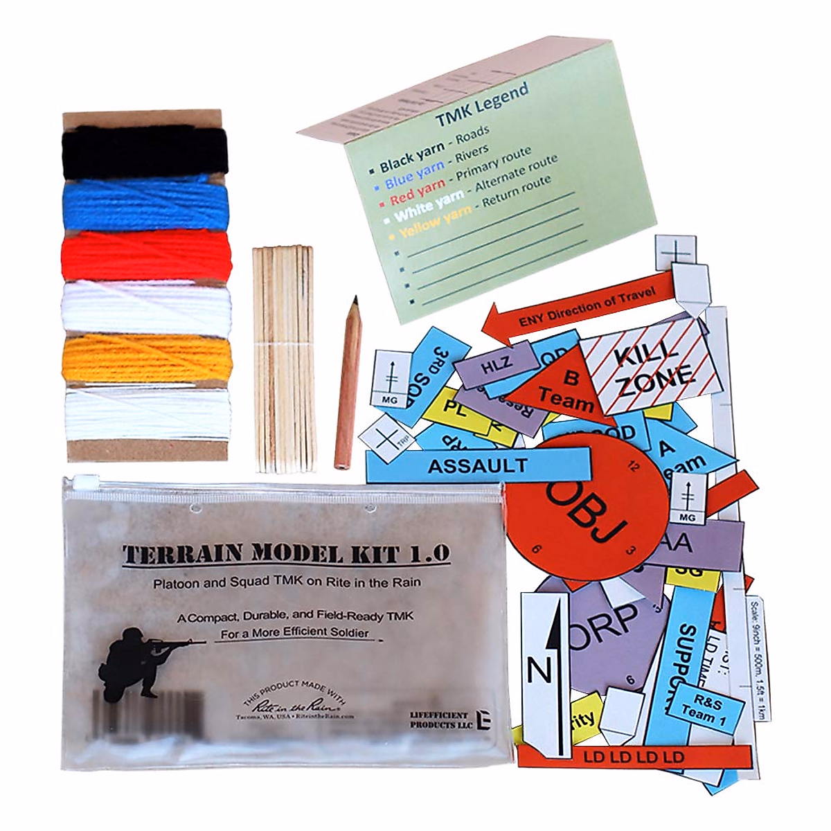 Lifefficient Products Terrain Model Kit, Platoon and Squad TMK, Army