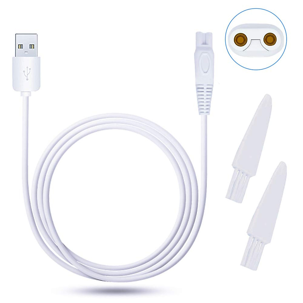 Shaver for Women USB Charging Cable for Finishing Touch Flawless Body Rechargeable Ladies Shaver and Trimmer Replacement Charger