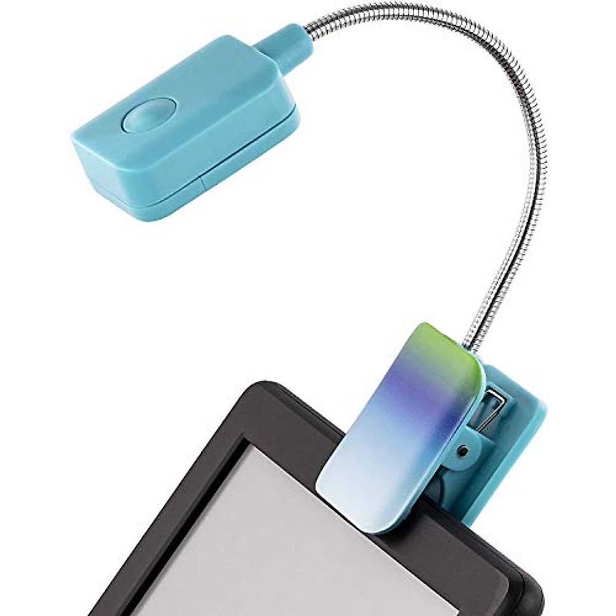 WITHit French Bull Clip On Book Light – Ombre – Square LED Reading Light for Books and eBooks, Reduced Glare, Portable and Lightweight, Cute Bookmark Light for Kids and Adults, Batteries Included