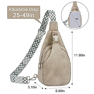 CLUCI Cross Body Bag for Woman, Crossbody Bags for Women, Sling Bag for Women, Leather Crossbody Bags for Women, Small Sling Backpack Trendy Travel Hiking Cycling