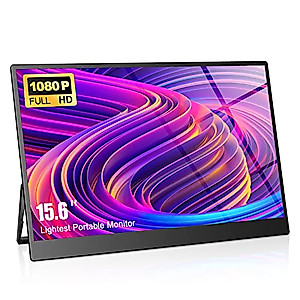 Aekegrep 15.6" Touch Screen Portable Monitor,Touch Screen Monitor FHD 1080P USB C HDMI IPS External Touchscreen Monitor Display Screen for Laptop PC Phone Mac Xbox PS5/PS4 Switch