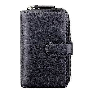 Visconti Heritage-33 Ladies Multi Soft Leather Card Holder Wallet and Purse Black