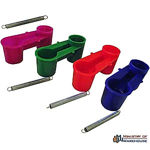 Ministry of Warehouse 12 Pcs Bird Drinker Cup & Spring SODA POP Water Bottle for Chicken Pigeon Quail Dove