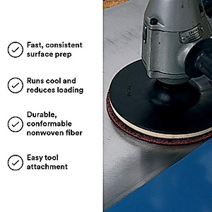 Cubitron II Scotch-Brite Surface Conditioning Disc for Sanding – Metal Surface Prep – Hook and Loop – Aluminum Oxide – Medium Grit – 5” diam. – Pack of 10