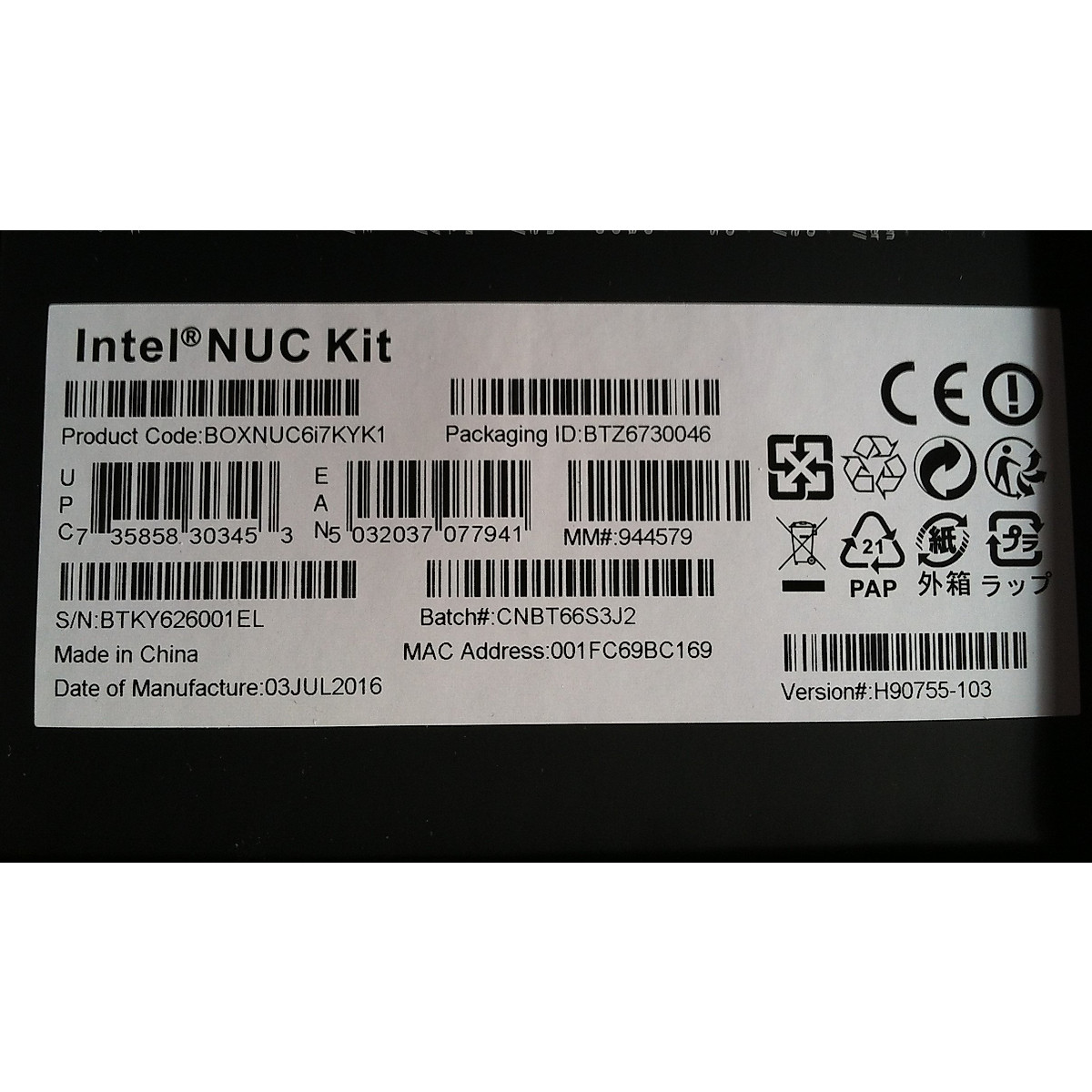 Intel NUC 6 Performance Kit (NUC6i7KYK) - Core i7, Add't Components Needed, 250GB, Windows 10, 8.1, 7