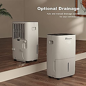 70-Pint Energy Star Dehumidifier for Basement - 5500 Sq. Ft. Quiet Dehumidifier for Large Capacity Room Home Bathroom Basements - Auto Continuous Drain Remove Moisture