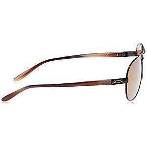 Oakley Women's OO4108 Tie Breaker Pilot Sunglasses, Polished Black/Prizm Tungsten, 56 mm