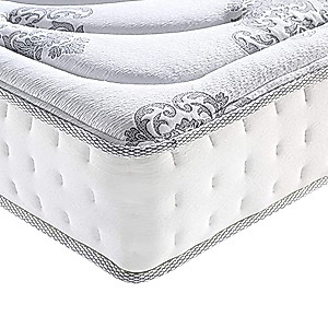 Classic Brands Decker Memory Foam and Innerspring Hybrid 10-Inch Mattress, Mattress in a Box, Full