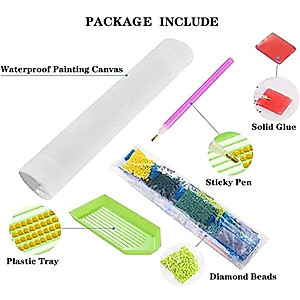 LFMU 6 Pack Diamond Painting Kits for Adults,Full Round Drill Diamond Painting Abstract Landscapes DIY 5D Diamond Art Craft for Home Wall Decor Gift (12x16inch) DP