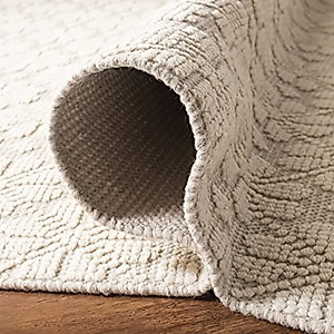 MARTHA STEWART Collection by SAFAVIEH 5' x 8' Ivory MSR3503A Handmade Contemporary Floral Wool Area Rug