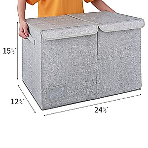 GRANNY SAYS Bundle of 1-Pack Stuffed Animal Storage Box & 2-Pack Jeans Organizer for Closet