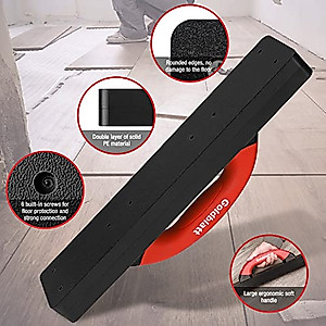 Goldblatt Tapping Block for Vinyl Plank Flooring, Heavy Duty Hammer-Free Flooring Installation Tool with 9" Large Soft-Grip Handle for Installing Laminate, Hardwood, LVP, LVT or Engineered Wood