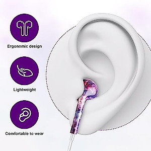 Coolden Wired Earbuds for iPhone with Microphone & Volume Control, HiFi Stereo in-Ear Earphones, Crystal Clear Audio Colorful Headphone Compatible with iPhone 12 Pro Max/12/11/X/XR/XS/8/7/iPad,Purple