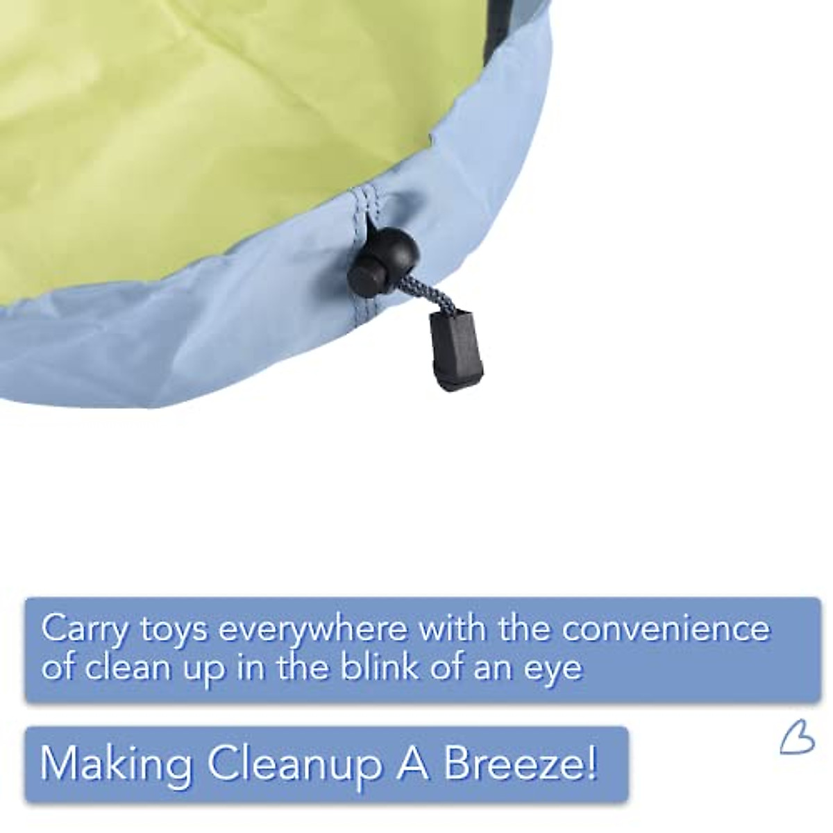 Light Autumn Lego Storage and Play Mat Bag - Compact Toy Organizer Bin for Kids Room - Drawstring Toy Holder for Fast Storage - On the go, Easy to Carry Toy Container during Travel