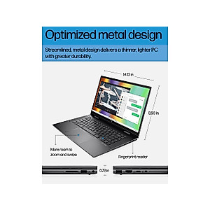 HP Envy X360 2-in-1 15.6" FHD Touchscreen Premium Laptop | AMD Ryzen 7 5825U (Beat i7-1165G7) | 12GB RAM| 512GB SSD| Backlit Keyboard | Windows 11 Pro | Black | Bundle with Wireless Mouse