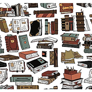 Stesha Party Books Gift Wrap - Book Lovers Present Wrapping Paper - 30 x 20 Inch (3 Sheets)