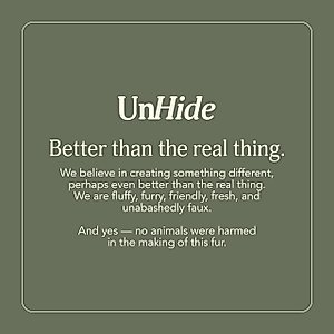 UnHide Lil’ Marsh - Faux Fur Blanket - Durable, Lightweight, Extra Soft Blanket - Machine Washable - Add a Layer of Softness to Any Bed, Couch, or Reading Chair - Greige, Medium (60" x 80")