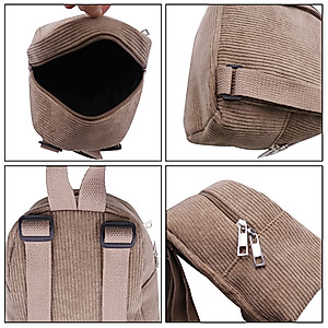 JASASCCEL Mini Backpack Corduroy Backpack Purse Casual Daypack for Women Travel Satchel Rucksack Cute Shoulder Bag