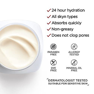 L’Oréal Paris Revitalift Anti Aging Face and Neck Cream, Smoothing and Firming Moisturizer for 24HR Hydration, Fragrance Free, 1.7 Oz