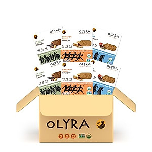 Olyra Breakfast Biscuits Variety Pack | Kids Healthy Snacks | Low Sugar, High Fiber, Plant-Based Protein Cookies | Organic Breakfast Cookies with Ancient Greek Grains | Boost Energy and Immunity 4 Count (Pack of 6)