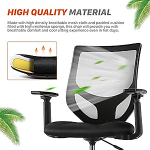 AFO Drafting Mid-Back Mesh Tall Office Stool Chairs with Armrest Adjustable Foot Ring for Standing Desk, Black