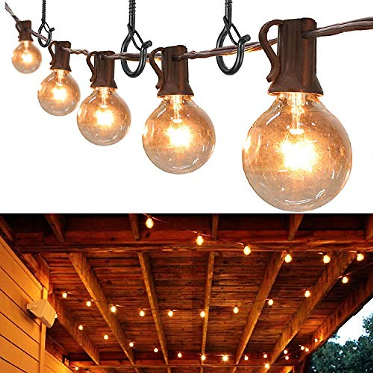 TAIHUIMY 16 Pack Q-Hanger Hooks for Outdoor String Lights, Eye Hooks Screw Christmas Rope Light Clips, Wall Cabinet Ceiling Hooks with Safety Buckle for Wire Party Light Plants Wind Chimes