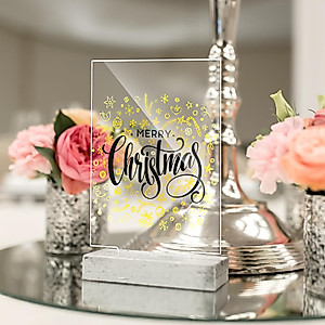 20 Pcs 2 mm Acrylic Blanks for Light Base Plastic Cast Clear Acrylic Sheet Square and Round Plastic Panel Sign Blank with Double Sided Protective for LED DIY Craft(Square, Round, Heart, Hexagon)