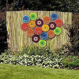 Goodeco Metal Wall Art Flowers - Sunflower Gifts for Women- Large Iron Floral Wall Decor for Balcony/Patio/Porch/Office/Bedroom/Living Room,Best Wall Decor Gift idea 13" (3pack)