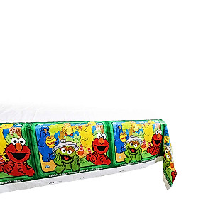 Sesame Stre Themed Party Supplies, 20 Plates, 20 Napkins and 1 Tablecloth.