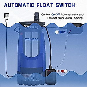 MEDAS 2HP 1500W 1717GPH Multistage Submersible Water Pump Deep Well Utility Pump Portable Electric Stainless Steel Pump for Swimming Pool Garden Tub Pond