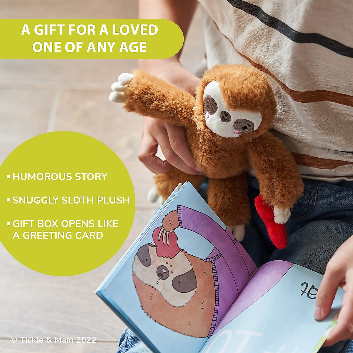 Tickle & Main Get Well Soon Gifts for Kids - Feel Like a Sloth? Feel Better Gift for Women, Men, Teens, Recovery Plush Sloth, Great After Surgery Gift