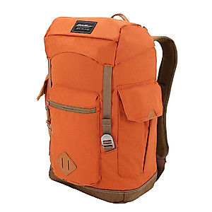 Eddie Bauer Bygone Backpack with Exterior Pockets and Laptop Compatible Sleeve, Terracotta, 25L