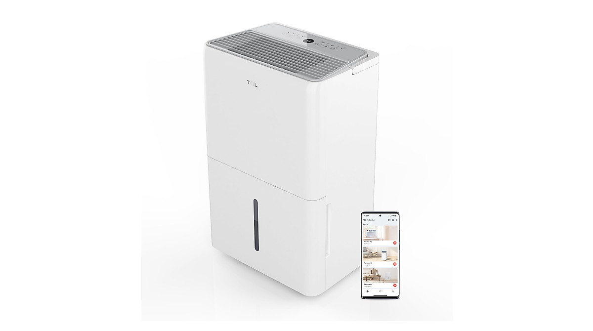 TCL H25D44W 25 Pint Smart Dehumidifier - Energy Efficient