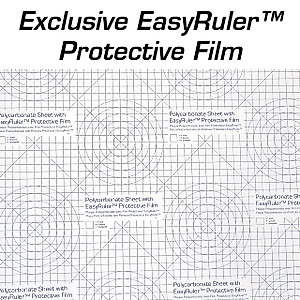 Polycarbonate Clear Plastic Sheet 12" X 12" X 0.118" (1/8") Exact with EasyRuler Film, Shatter Resistant, Easier to Cut, Bend, Mold Than Plexiglass. Window Panel, Industrial, Hobby, Home, DIY, Crafts