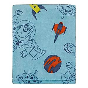 Disney Toy Story Aqua, Lime and Orange Buzz Lightyear Super Soft Baby Blanket