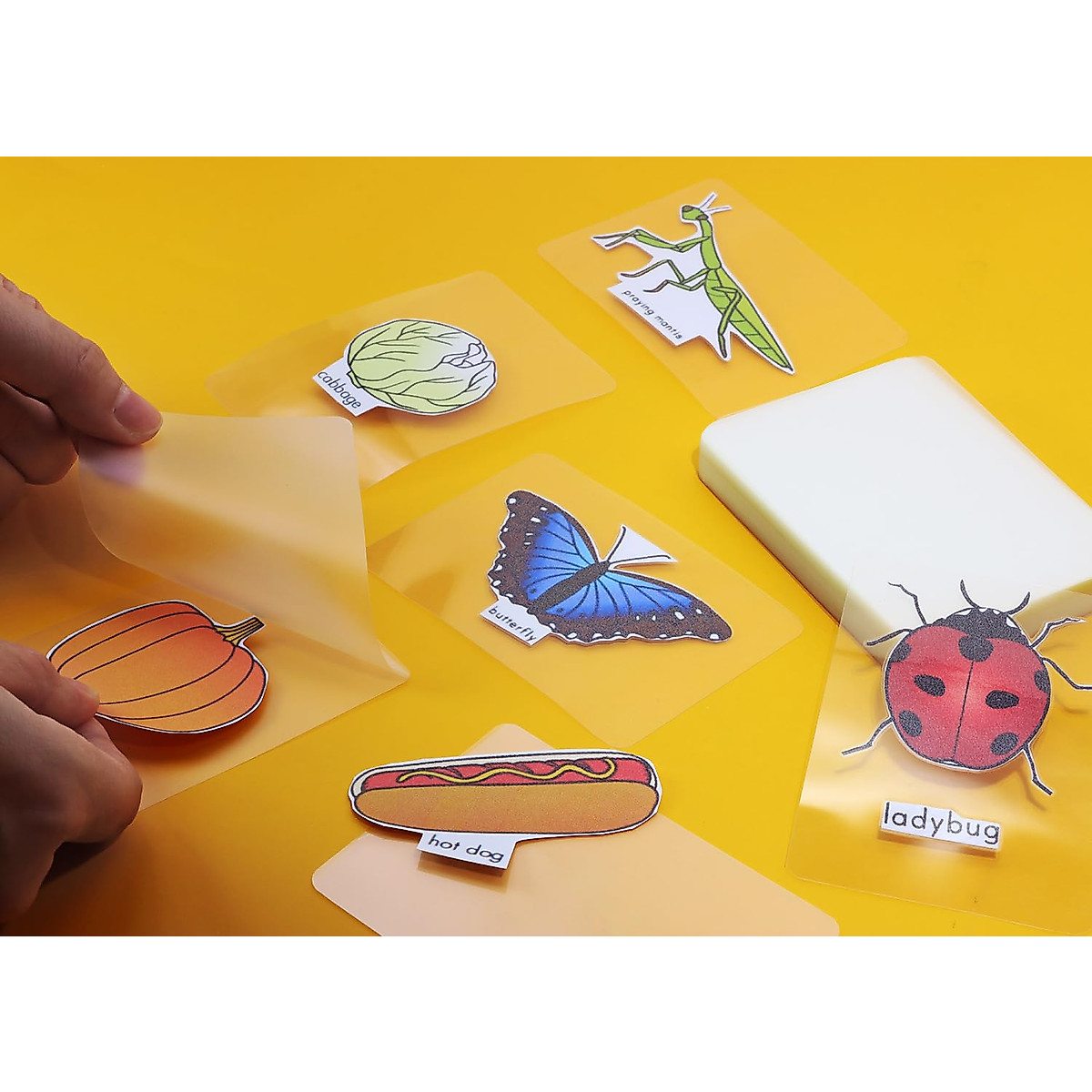 ONLYKXY 2.5x3.7-Inches Transparent Universal Thermal Laminating Sheets Pouches Premium Films for Laminator Machine - Photo Paper Files Card Picture Safe for Office 100Pcs