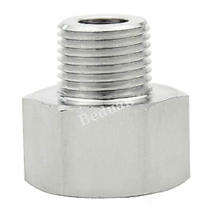 Beduan Garden Hose Adapter, 3/4" GHT Female x 1/2" NPT Male Connector,GHT to NPT Adapter Stainless Steel Garden Hose to Pipe Fittings Connect (3/4" GHT Female x 1/2" NPT Male)