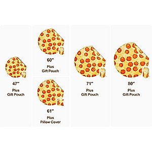 Bnuitland Pizza Funny Blanket,290 GSM Double Sided Giant Funny Realistic Food Blanket, Novelty Funny Blanket for Adults and Kids, Super Soft Flannel Throw