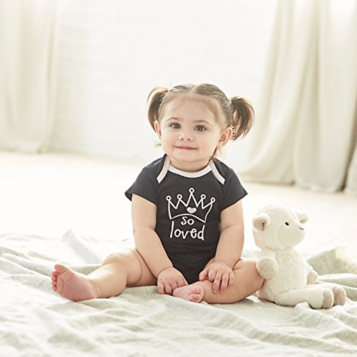 Gerber Baby Girls 5-Pack Short Sleeve Variety Onesies Bodysuits Princess Crown 3-6 Months