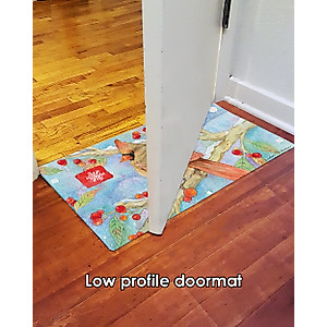 Toland Home Garden 800262 Noel Cardinal Winter Door Mat 18x30 Inch Bird Outdoor Doormat for Entryway Indoor Entrance
