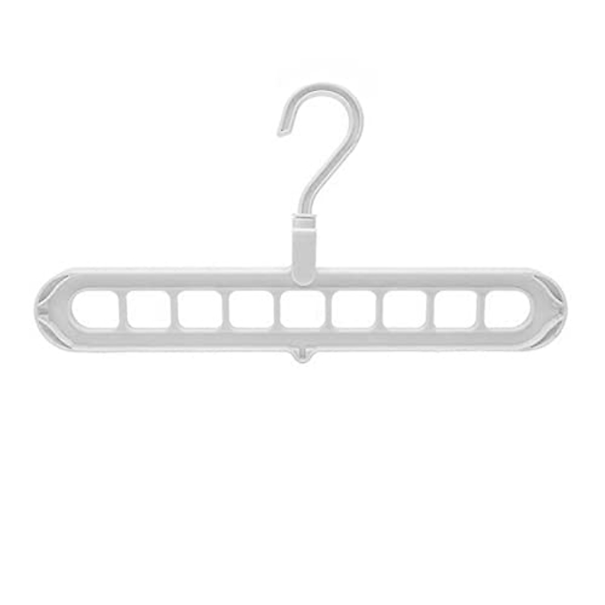 Mllkcao 1pc Multifunction Closet Organizer Magic Space Saving Hangers with 9 Holes, 360° Rotatable Closet Hanger for Clothes Pants