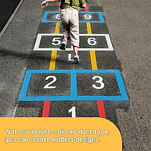 SIKEDEPRO Rainbow Colored Duct Tape 6 Pack,15 Yards x 2 Inch Colorful Duck Tape Heavy Duty Rainbow Waterproof Colored Tape Variety Pack,Tear by Hand,Great for Packaging, Arts & Crafts and DIY