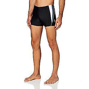 Speedo Men's Swimsuit Square Leg Splice Black/Black